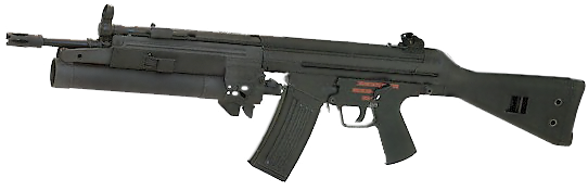 На HK-33 можно так же установить оптический прицел: